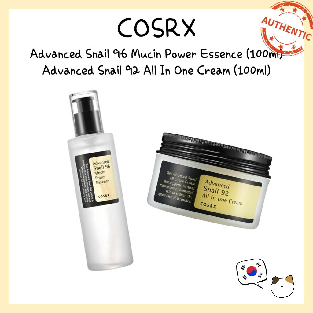 Tinh chất ốc sên cao cấp COSRX 96 Mucin Power Essence (100ml) / Kem ốc sên cao cấp 92 All In One ...