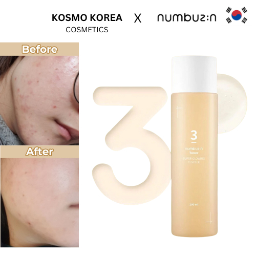 [Numbuzin] Nước Hoa Hồng Numbuzin No.3 Super Glowing Essence Toner 200ml | Shopee Việt Nam