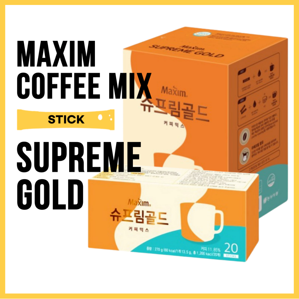 Cà phê Maxim Mix Instant Sticks Supreme Gold 20T 50T | Shopee Việt Nam