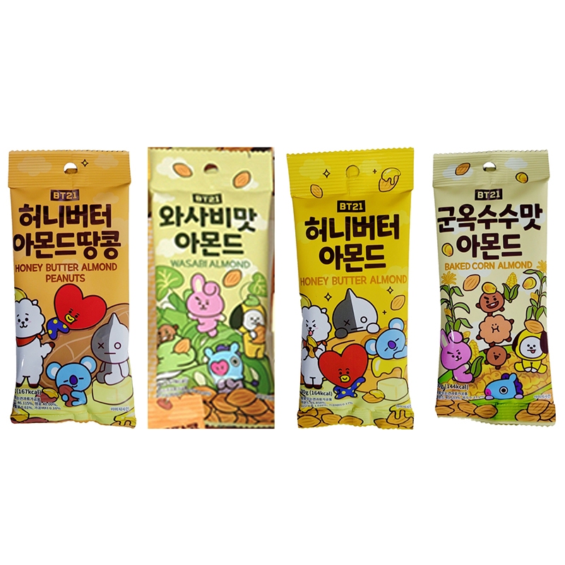 Bt21 Hạnh Nhân 30g X 12 (Gói 4 hương vị) Bơ Mật Ong Đậu Phộng Wasabi Bắp Nướng | Shopee Việt Nam
