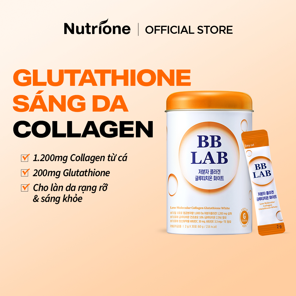 NUTRIONE BB LAB Collagen Phân Tử Nhỏ Glutathione White (2g x 30 que) 1 Hộp | Shopee Việt Nam