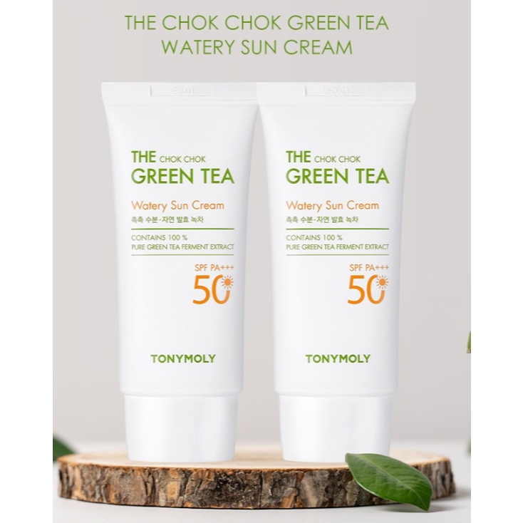 [K-Beauty] TONYMOLY The Chok Green Tea Moisture Sun Cream SPF50 PA + + + (1 + 1) | Shopee Việt Nam