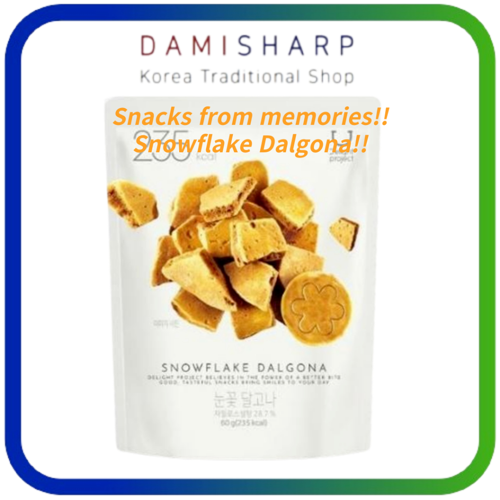 Olive Young Delight Project SnowFlake Dalgona 60 g x 1 chiếc [Snack Hàn ...