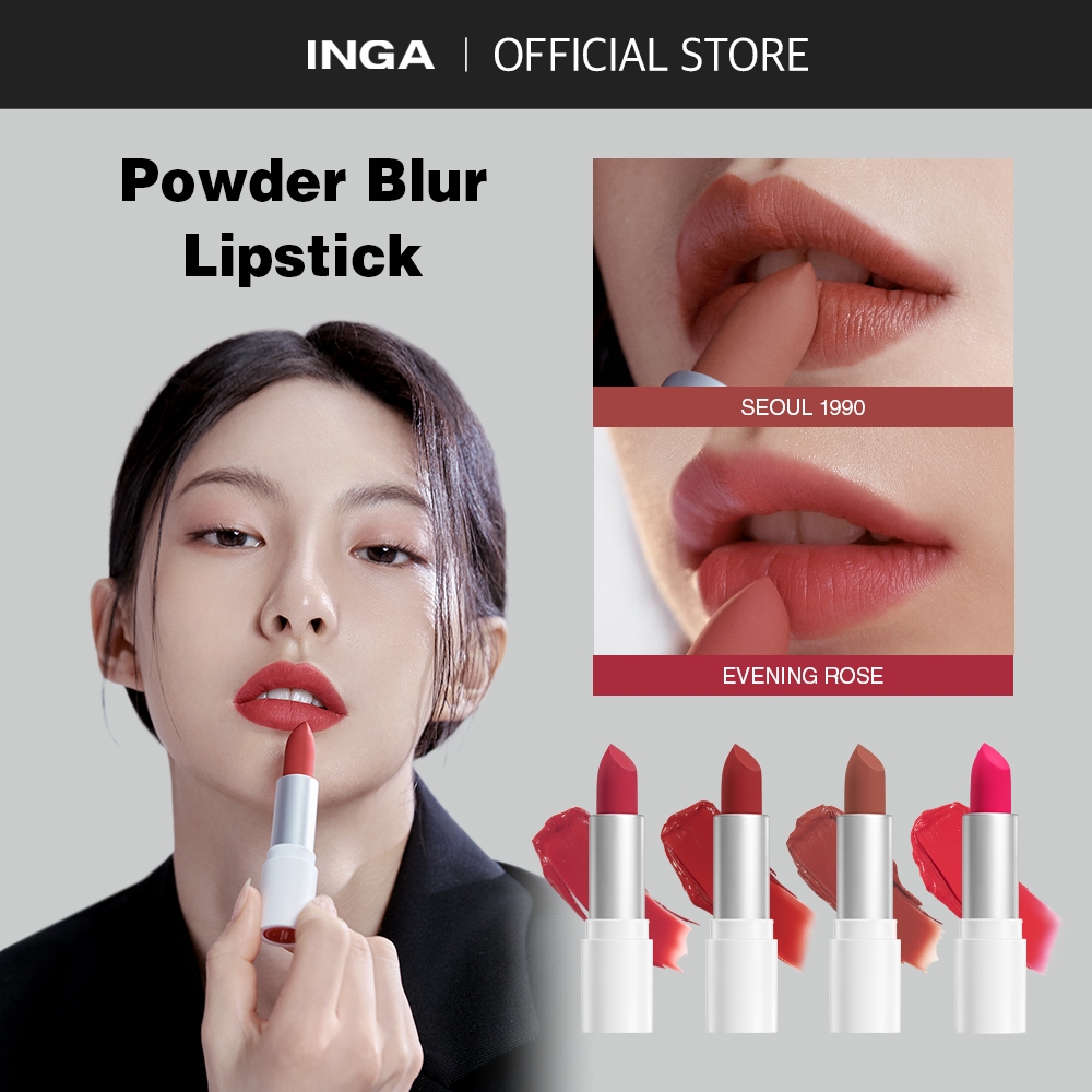 Son môi INGA Powder Blur (4 màu) | Shopee Việt Nam