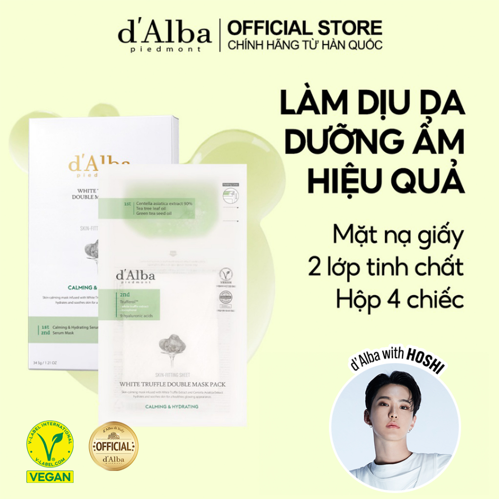 [d'Alba Official] Mặt nạ kép cấp ẩm và làm dịu da White Truffle Double ...