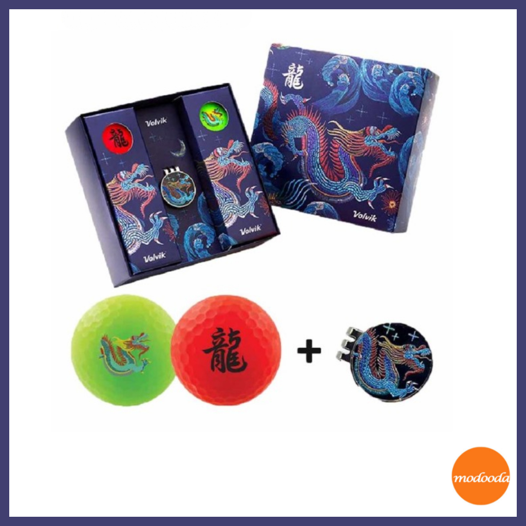 Bóng Golf Màu / Volvik Blue Dragon Edition Golf Ball + Ball Marker ...