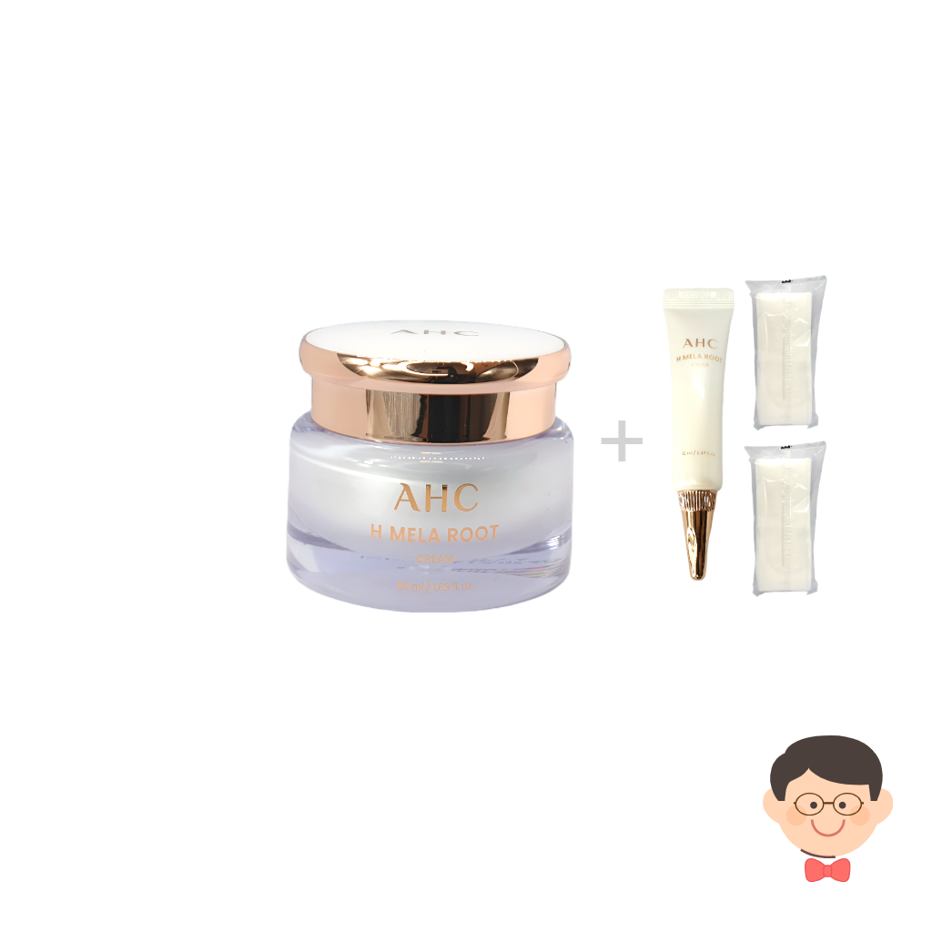 Bộ quà tặng đặc biệt AHC H Mela Root Cream (Kem: 50ml + 10ml, Cotton pad 20 CÁI x 2EA) (Hạn sử ...