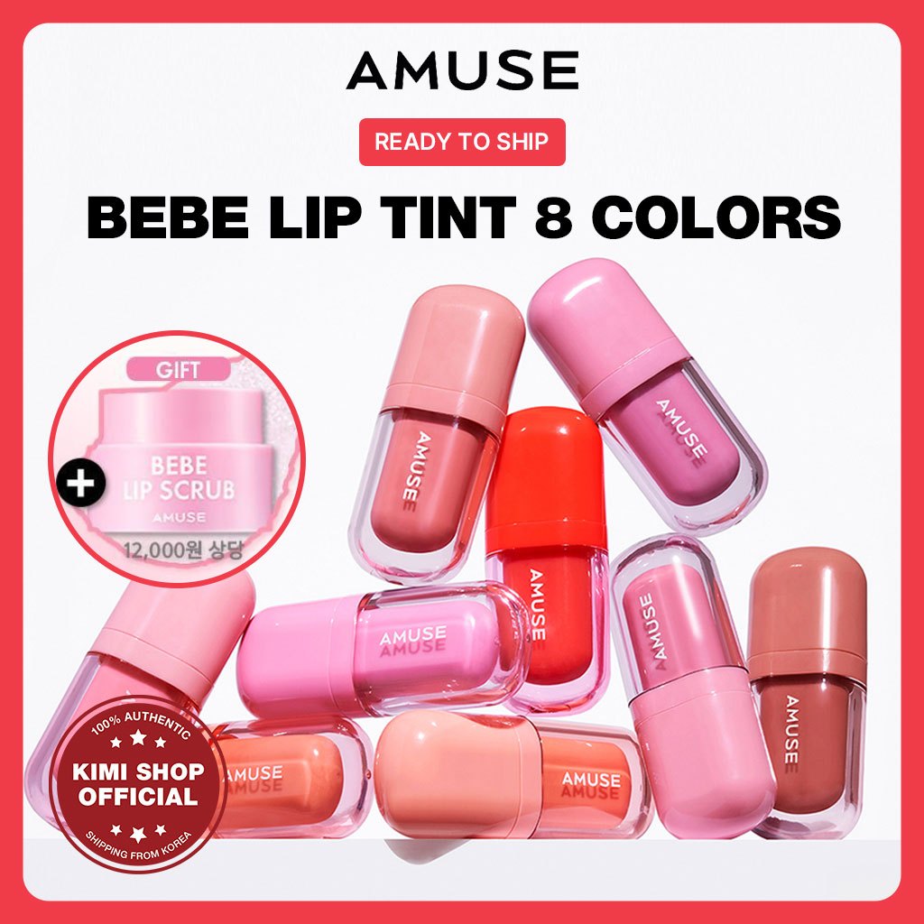[Amuse] MỚI Bebe Lip Dew Jel-fit Tint Balm Stick Gloss | Shopee Việt Nam