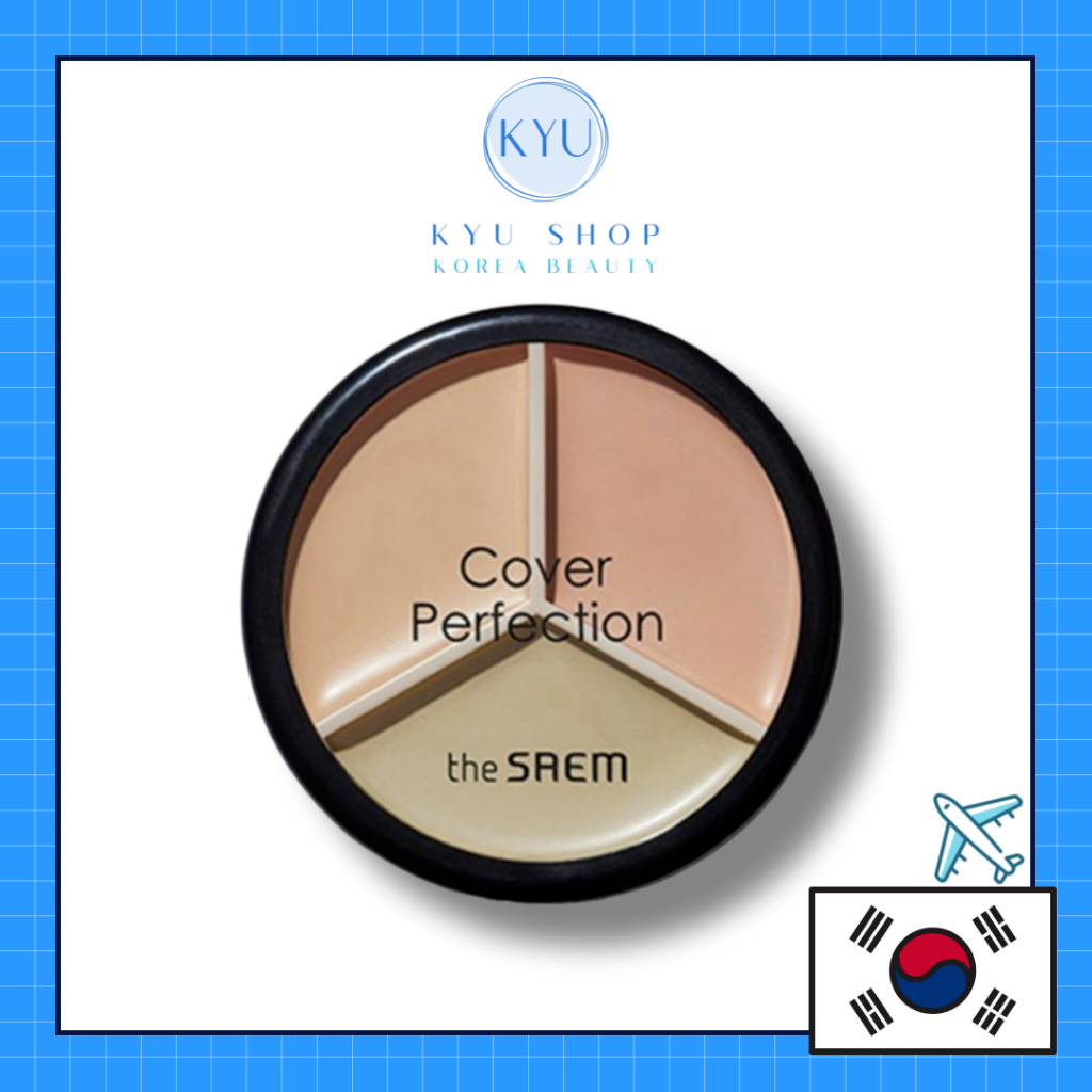 [the SAEM] Kem che khuyết điểm ba ô màu Cover Perfection Triple Pot ...