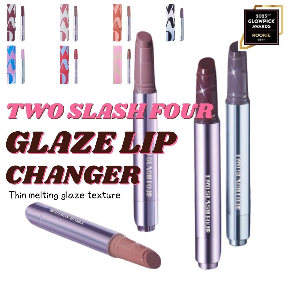 TWO SLASH FOUR Glaze Lip Changer Dưỡng Ẩm Son Dưỡng Môi 7 Màu Risabae | Shopee Việt Nam