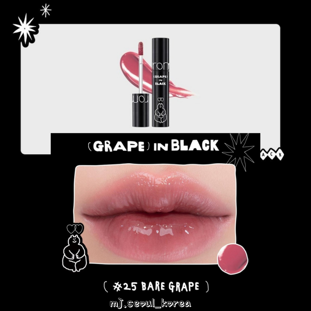 Rom & nd × INAPSQUARE Black Spectrum Batter Than Eyes Better Than Cheek Juicy Lasting Tint Blur ...