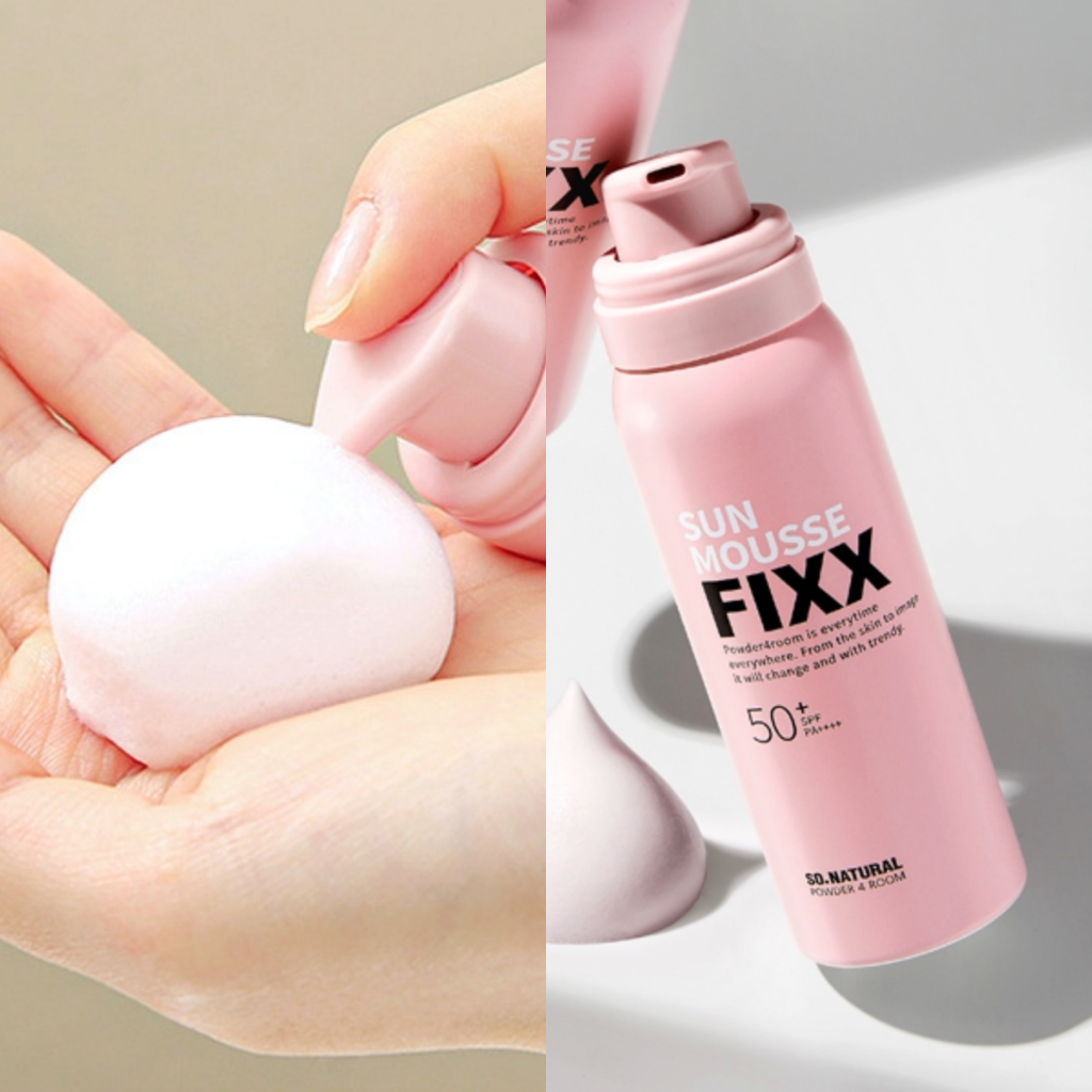 Kem Chống Nắng + Kem Lót SO NATURAL Sun Mousse Fixx SPF50+ PA++++ 75ml ...