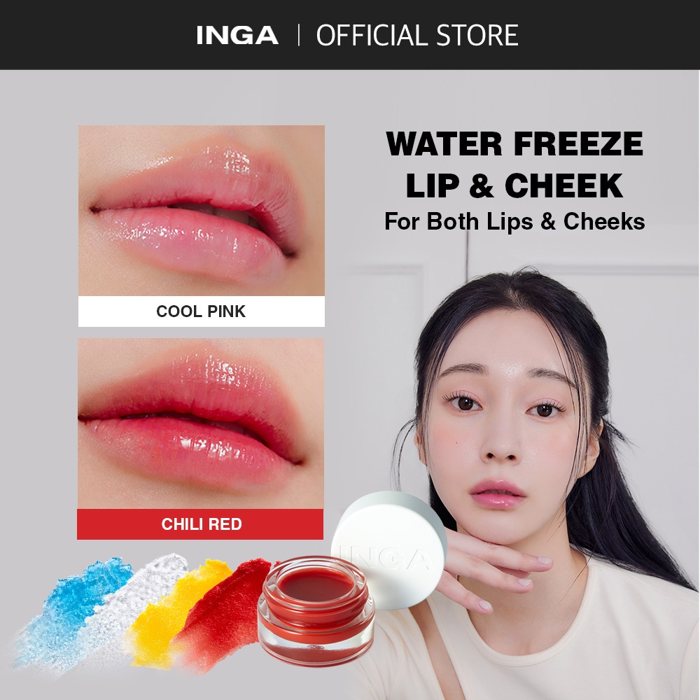 Inga Multi Lip Glaze and blush cream Water Freeze Lip & Cheek (4 màu) | Shopee Việt Nam
