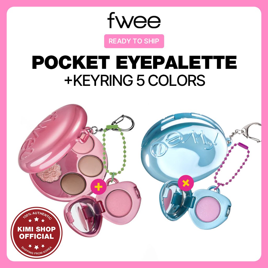 [FWEE] Bảng phấn mắt 5 màu kèm móc khóa｜Phấn mắt mini Pocket Eye Shadow ...