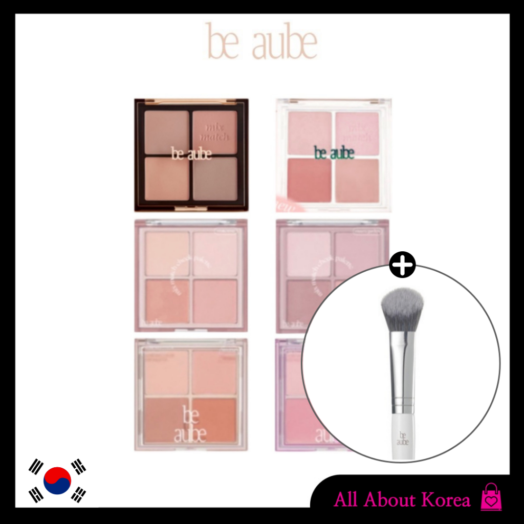 [be aube]Mix Match Cheek Palette 6colors(+Small Cheek Brush) Bảng màu ...