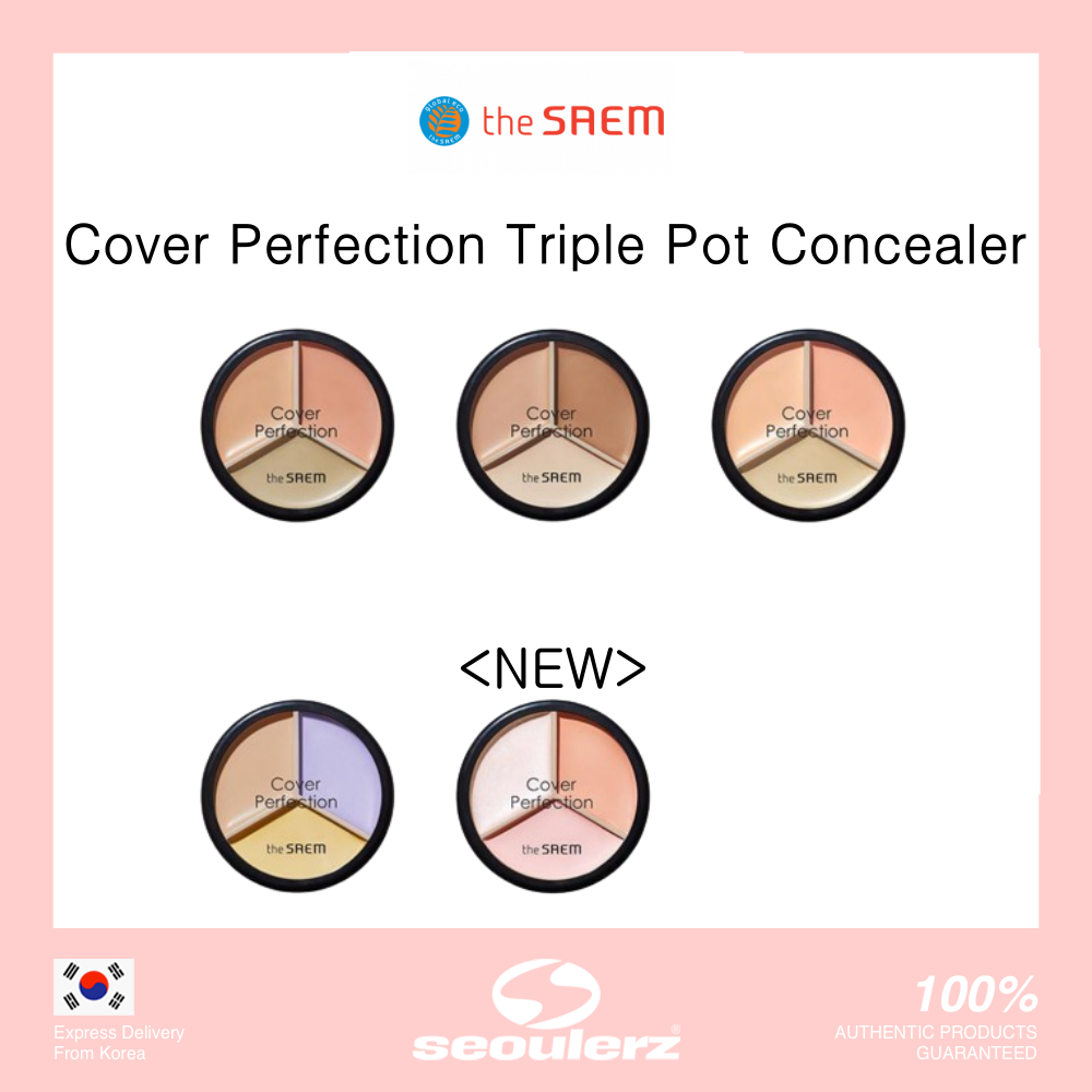 [THE SAEM] Cover Perfection Triple Pot Concealer 4.5g 5colors | Shopee ...
