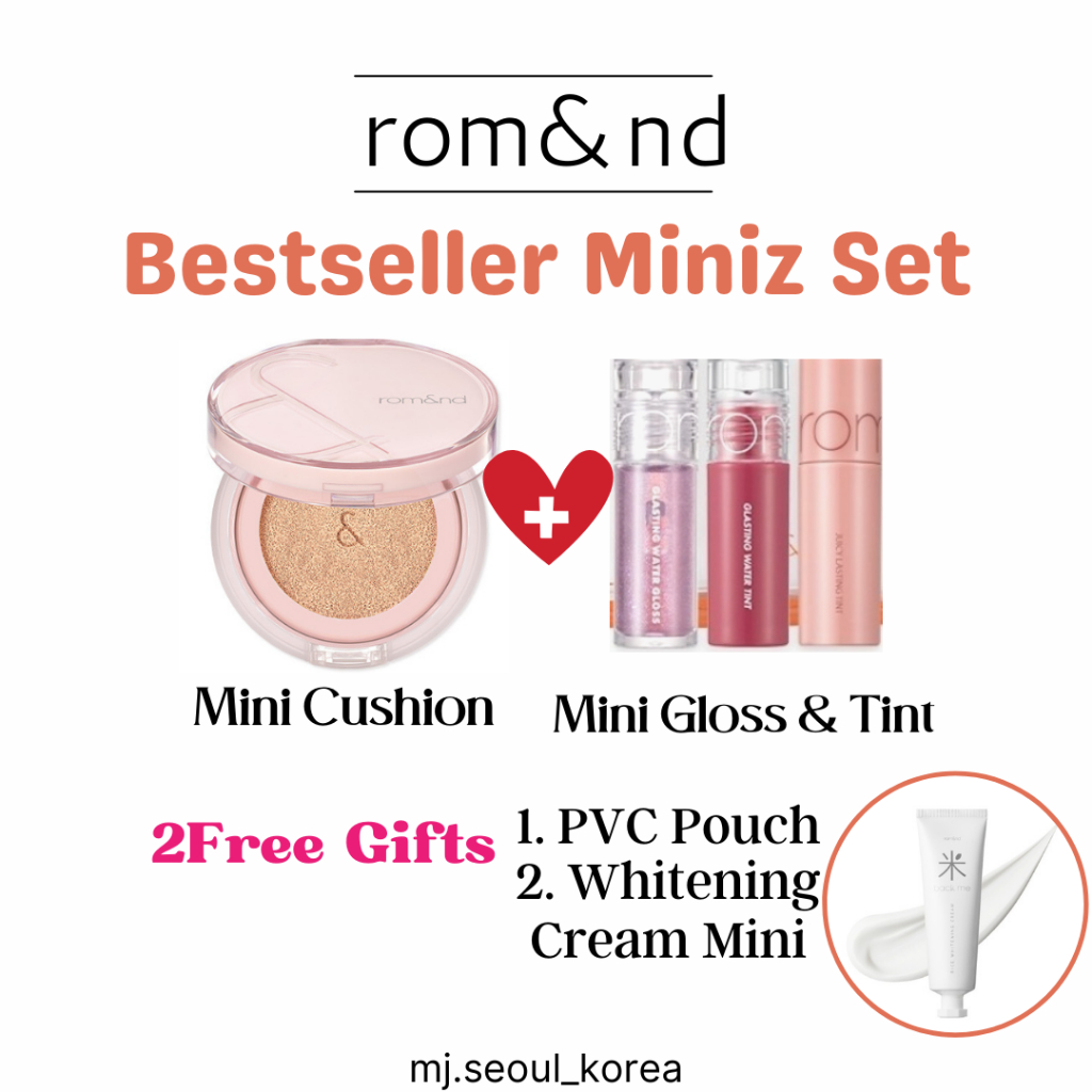 Rom & nd Bestseller Miniz Set 4P (Bloom in Coverfit Mini Cushion + Tint ...