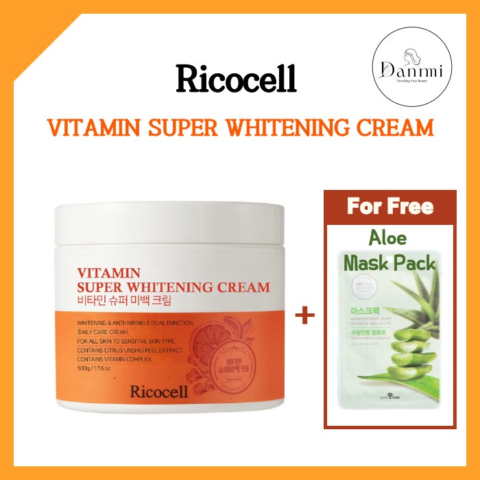 [Ricocell] Vitamin Super Whitening Cream Large Capacity Armpit Knee Y ...