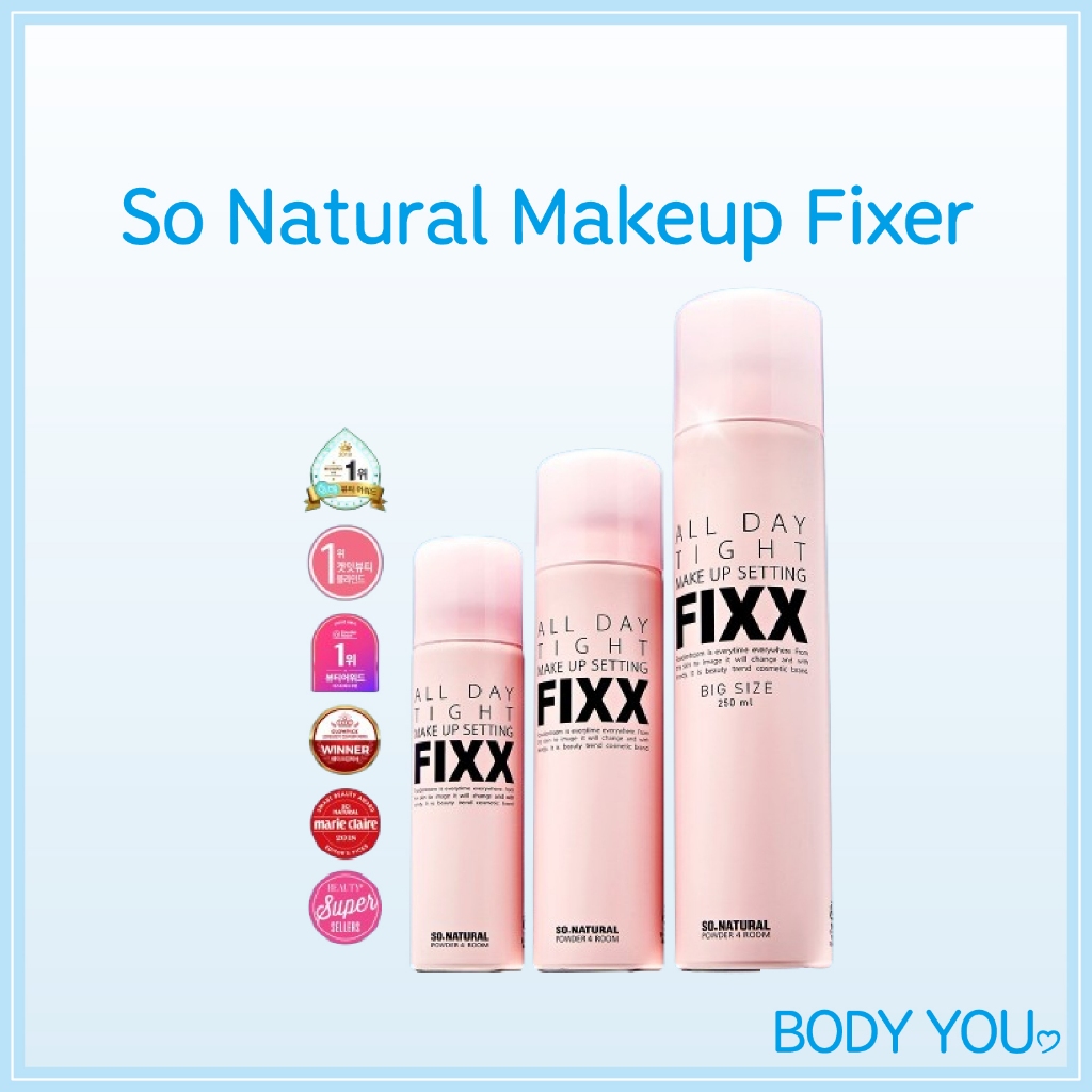[So NATURAL] Thiết lập trang điểm bó sát cả ngày Fixx Makeup Fixx 35ml, 75ml, 100ml, 250ml / Kem ...