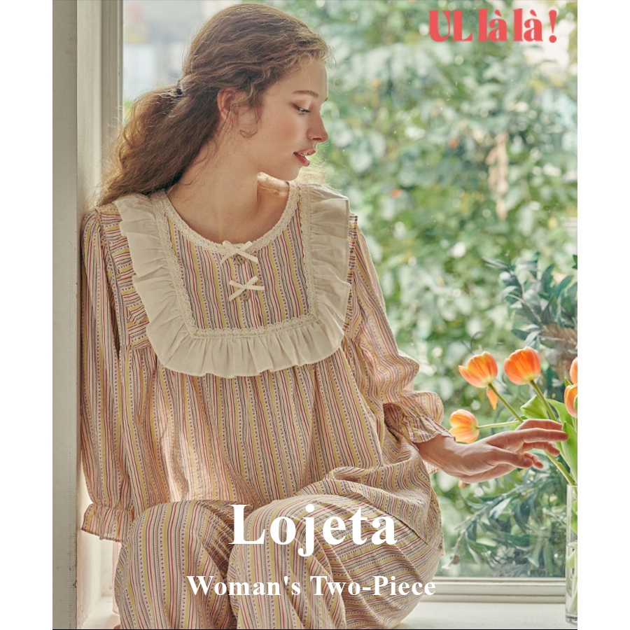 [Ullala CHÍNH THỨC] (24120WTFLN) ULLALA PAJAMAS Lojeta 7 tay Màu hồng ...