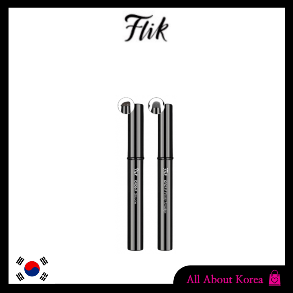 [FLIK]Silicone Lip Brush & Floffy Lip Brush Set, Bộ cọ môi silicon & cọ ...