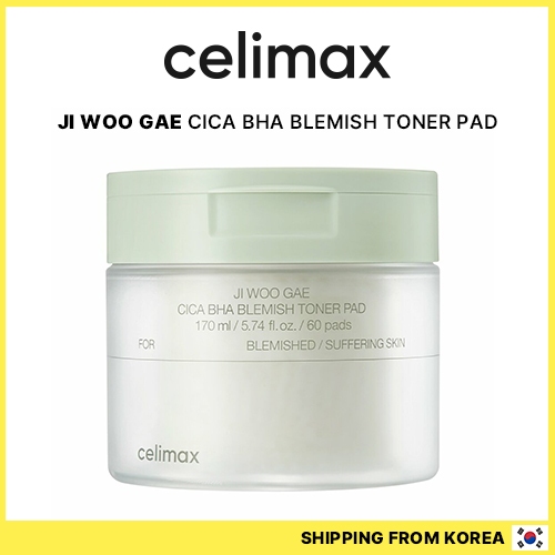 Celimax JI WOO GAE Cica BHA Blemish Toner Pad 170ml (60Pads) | Shopee ...