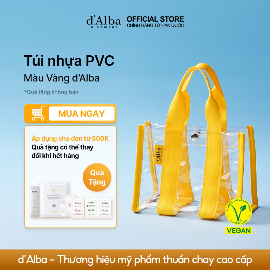 [d 'Alba Official] Quà tặng không bán - Túi nhựa PVC màu vàng d 'Alba ...