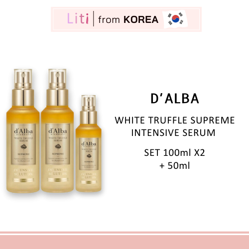 [d'Alba] Xịt khoáng căng bóng da d'Alba White Truffle Supreme Intensive Serum 100ml x 2p + 50ml ...