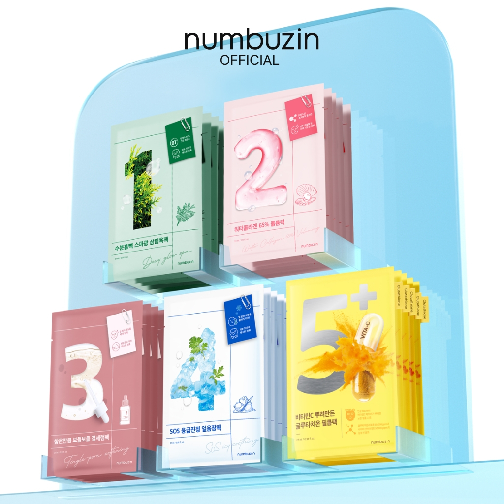 numbuzin No.1,2,3,4,5 Sheet Mask 4ea & 10ea | Shopee Việt Nam