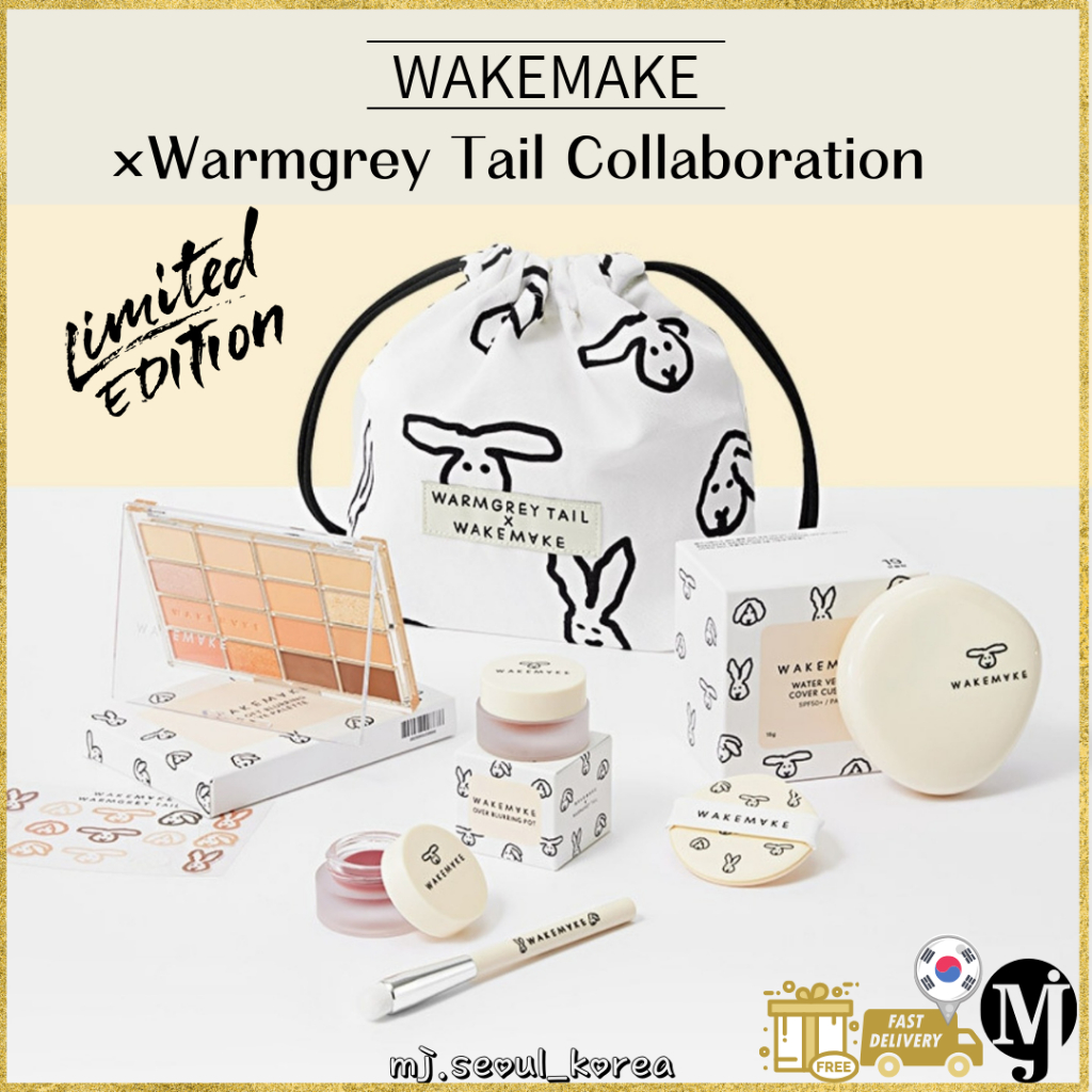 Wakemake Warmgrey Tail Water Velvet Cover Cushion Soft Blurring Eye Palette Over Blurring Pot ...