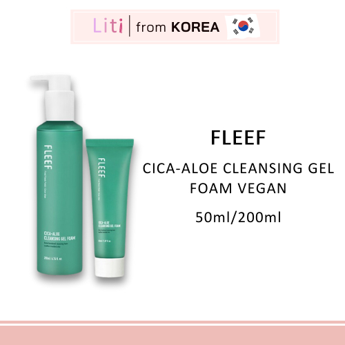 Sữa Rửa Mặt làm dịu da mụn Fleef Cica-Aloe Cleansing Gel Foam Mĩ Phẩm ...
