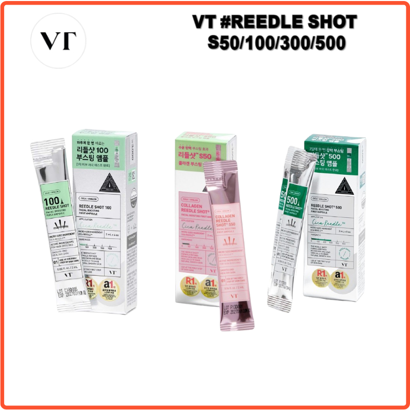 [Daiso Hàn Quốc] VT Reedle Shot 100 / Reedle Shot 300 Facial Boosting Cica Reedle Shot Essence ...