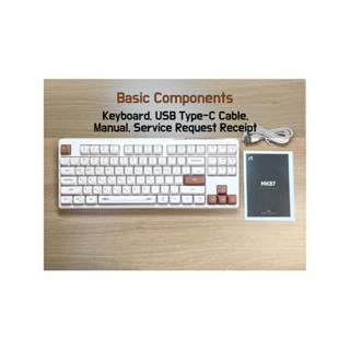 [Bàn phím Hàn Quốc có dây] Bàn phím màng không chìa khóa tiếng ồn thấp ABKO MK87 màu yến mạch ...