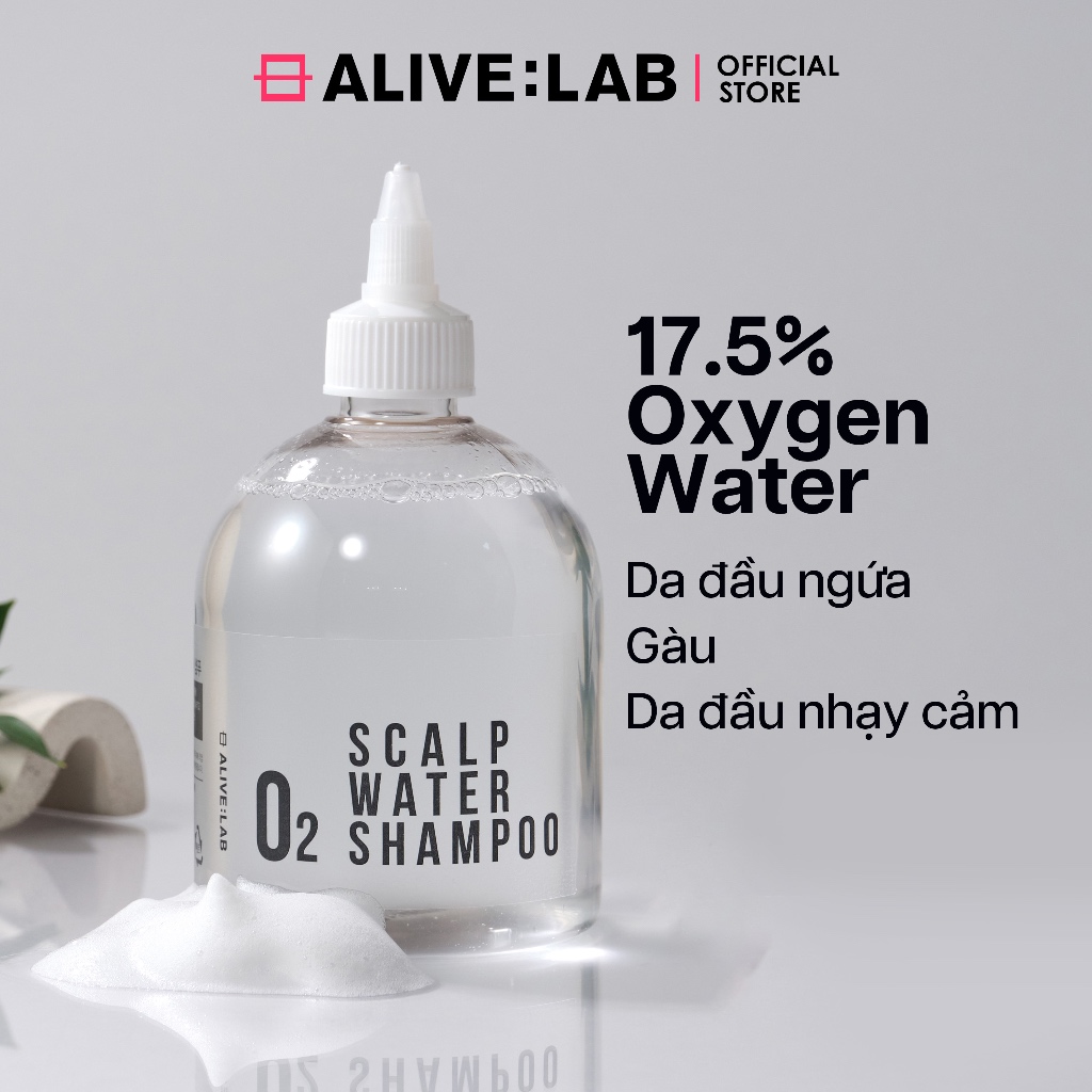 Dầu gội đầu ALIVELAB O2 Scalp Water Shampoo 350ml dành cho da đầu nhạy cảm, ngứa da đầu | Shopee ...