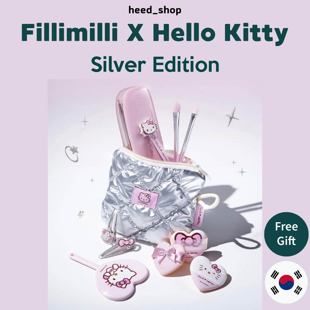 [Filimilli] Fillimilli X Hello Kitty Silver Edition / EyeBrush / Puff ...