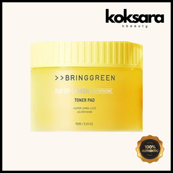 Bring Green Super Lemon Glutathione Toner Pad 150g 90pads | Shopee Việt Nam