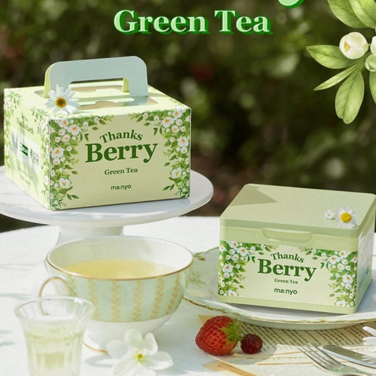 Hộp 30 Mặt Nạ Giấy Chiết Xuất Trà Xanh Manyo Factory Thanks Berry Green ...