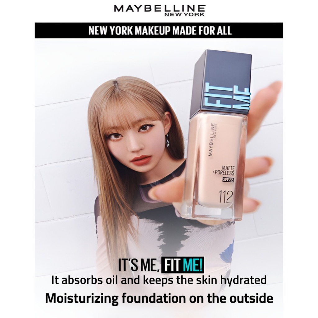 Maybelline Fit Me Matte + Poreless Liquid Foundation SPF 22 - Ngà tự ...