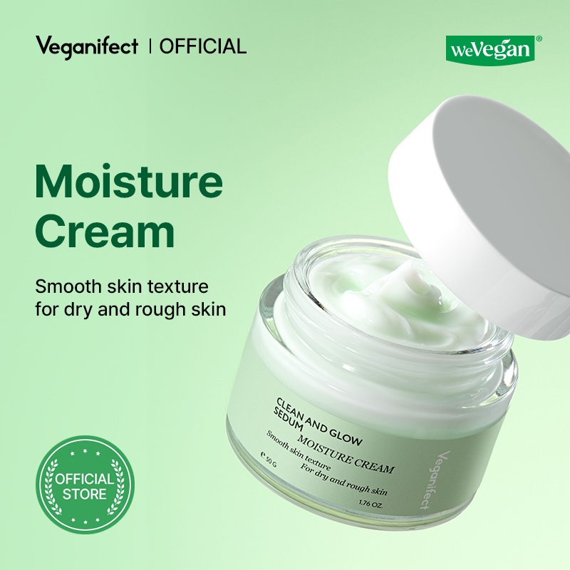 [veganifect] Sedum moisture cream 50g / lha / beta-glucan / 70 +% sedum extract / 100% vegan ...