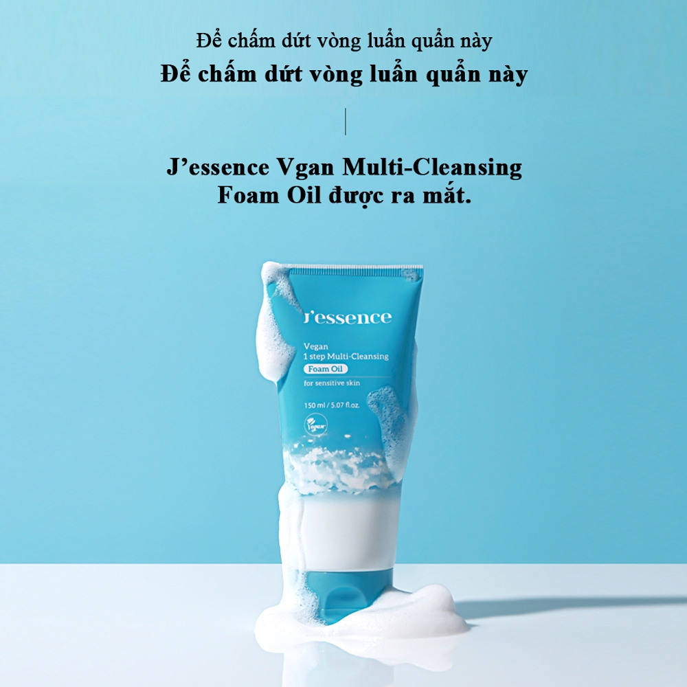Bọt rửa mặt đa năng dạng dầu J 'Essence Vegan 150ml cho da nhạy cảm ...