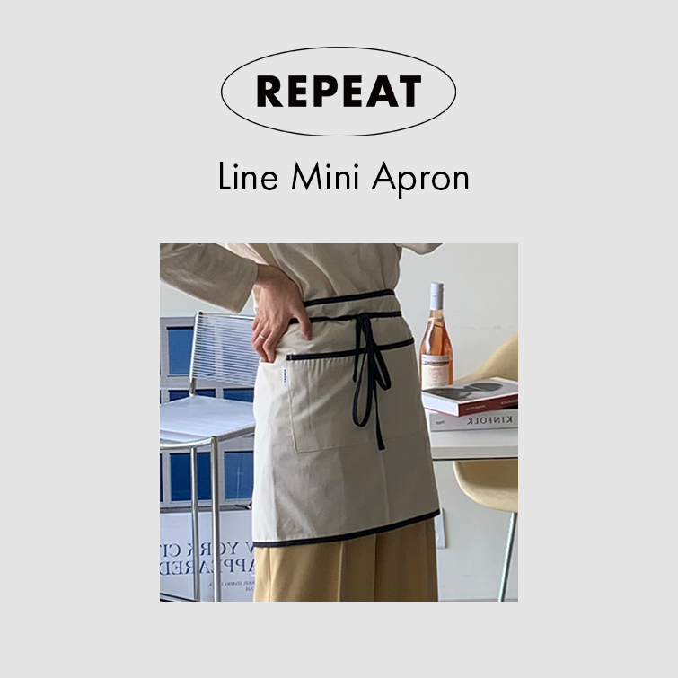 [Repeat HÀN QUỐC] Tạp dề vải Mini Line Cafe Tạp dề thương hiệu Koera (3 ...