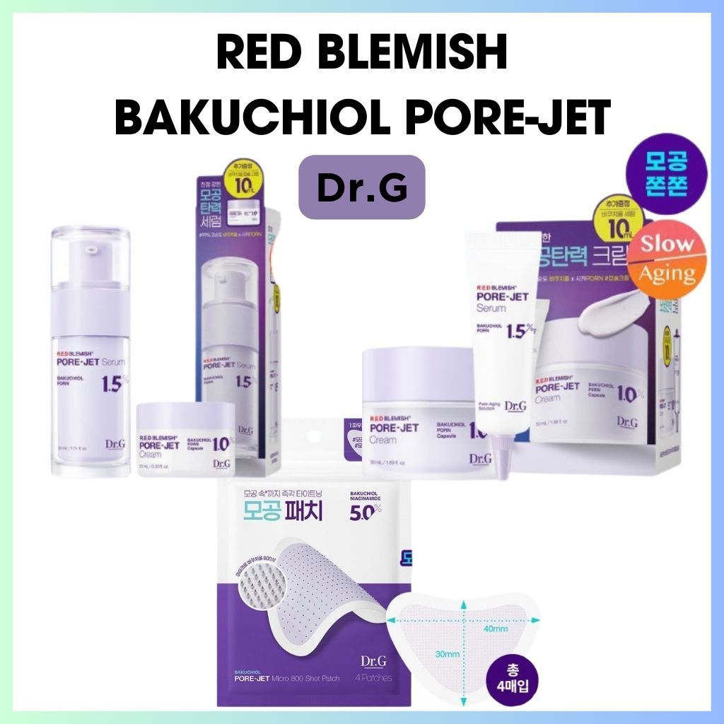 [Dr.g] ĐỎ BLEMISH BAKUCHIOL PORE-JET SERUM CREAM PORE PATCH / MỤC CHĂM ...