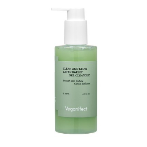 Sữa rửa mặt Veganifect Clean and Glow Green Barley LHA Gel 205ml | Shopee Việt Nam
