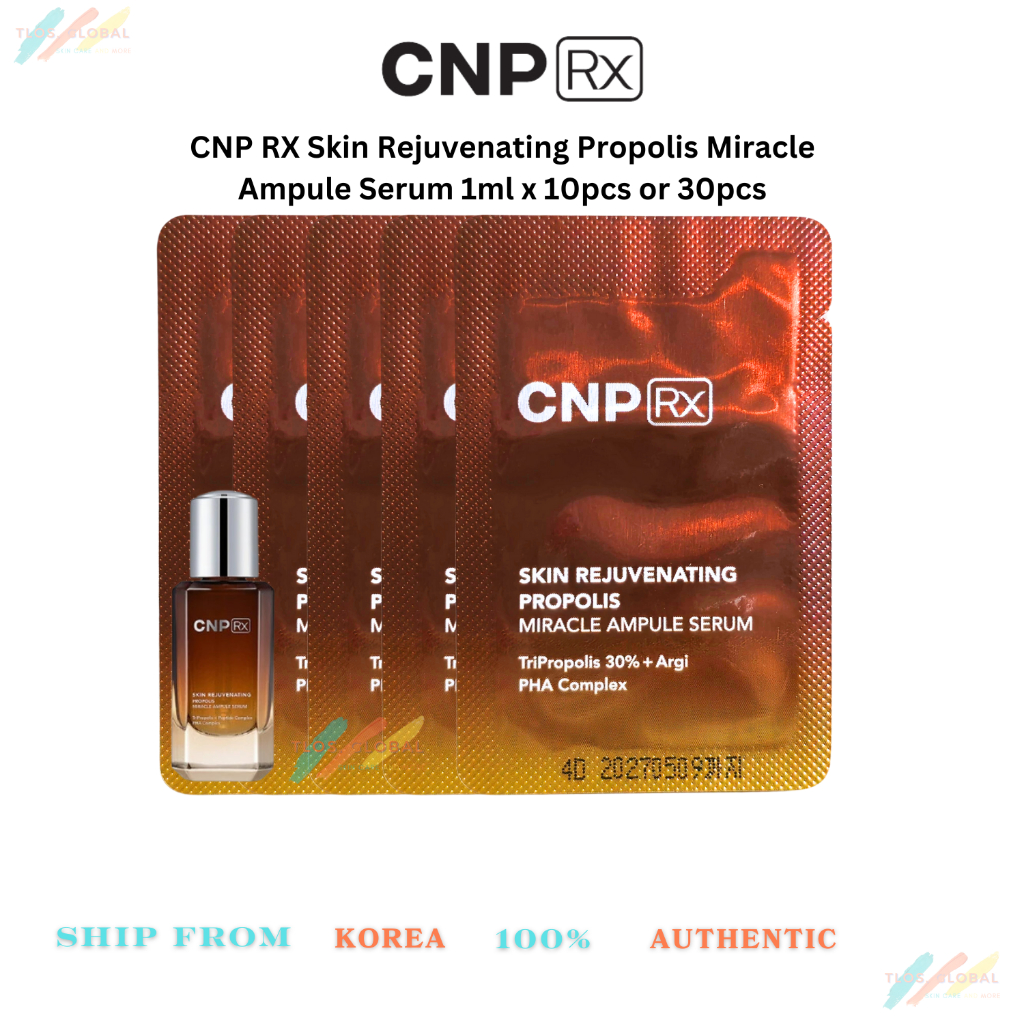 10 chiếc hoặc 30 chiếc x 1ml CNP RX Trẻ hóa da Keo ong Miracle Ampule Serum | Shopee Việt Nam