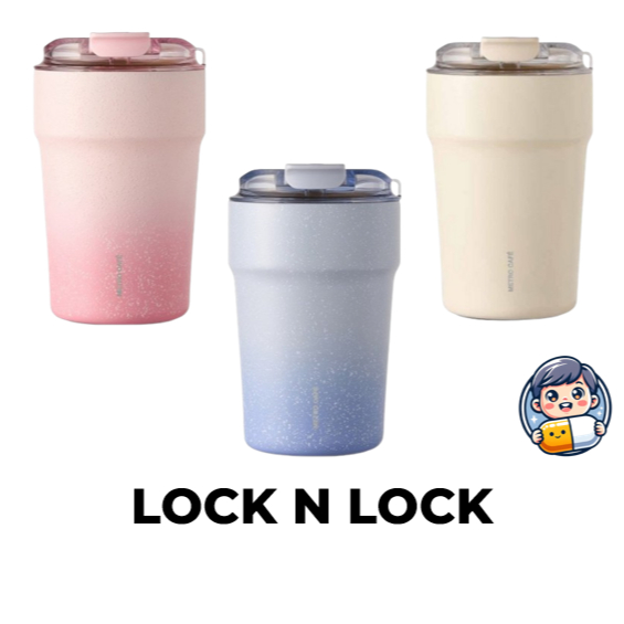 Cốc sứ LocknLock Metro Cafe 400ml / Vanilla Latte, Smoothie dâu ...