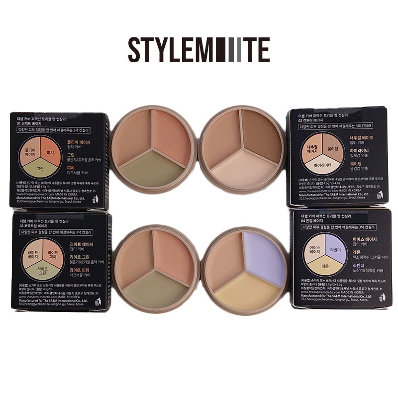 [the SAEM COLLECTION] Cover Perfection Triple Pot Concealer | Shopee ...
