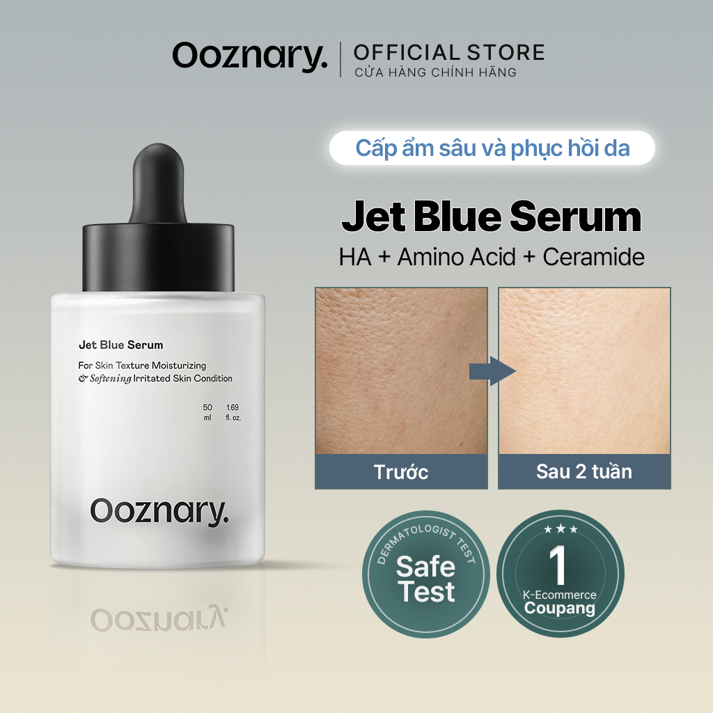 Ooznary Serum Jet Blue cấp ẩm sâu, làm sạch da chết và sợi bã nhờn, Softening Irritated Skin ...