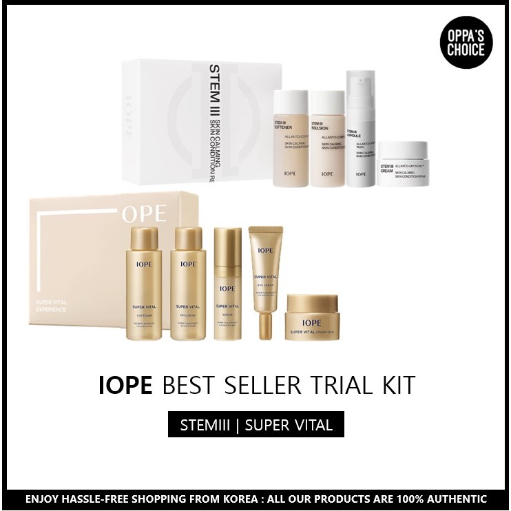 SET TRẢI NGHIỆM IOPE Best-Selling Test Kit (Iii / Super Vitarl Body ...