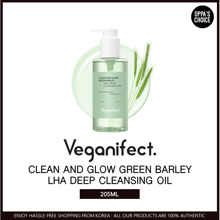 [VEGANIFECT] CLEAN AND GLOW GREEN BARLEY LHA DEEP CLEANSING OIL 205ML | Shopee Việt Nam