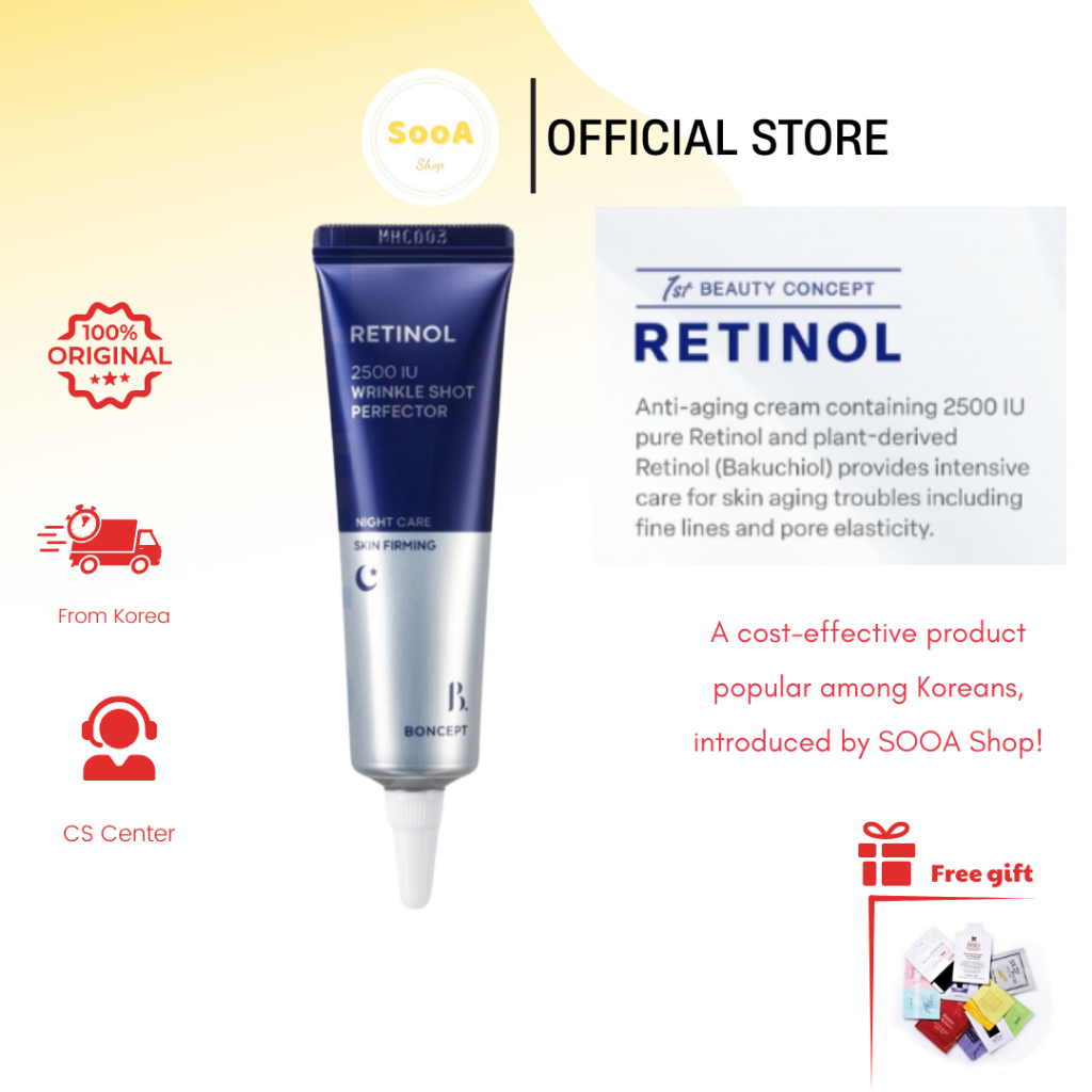 Serum Tonymoly BONCEPT Retinol 2500 IU Wrinkle Shot Perfector chống lão hoá mỹ phẩm Hàn Quốc 15 ...